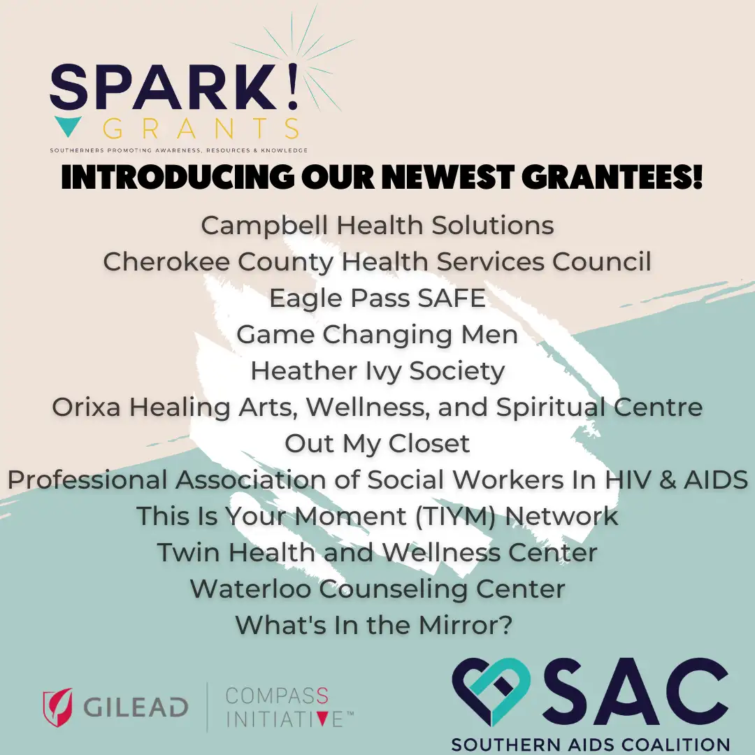 Southern AIDS Coalition Announces 2023 SPARK! Grants Recipients ...